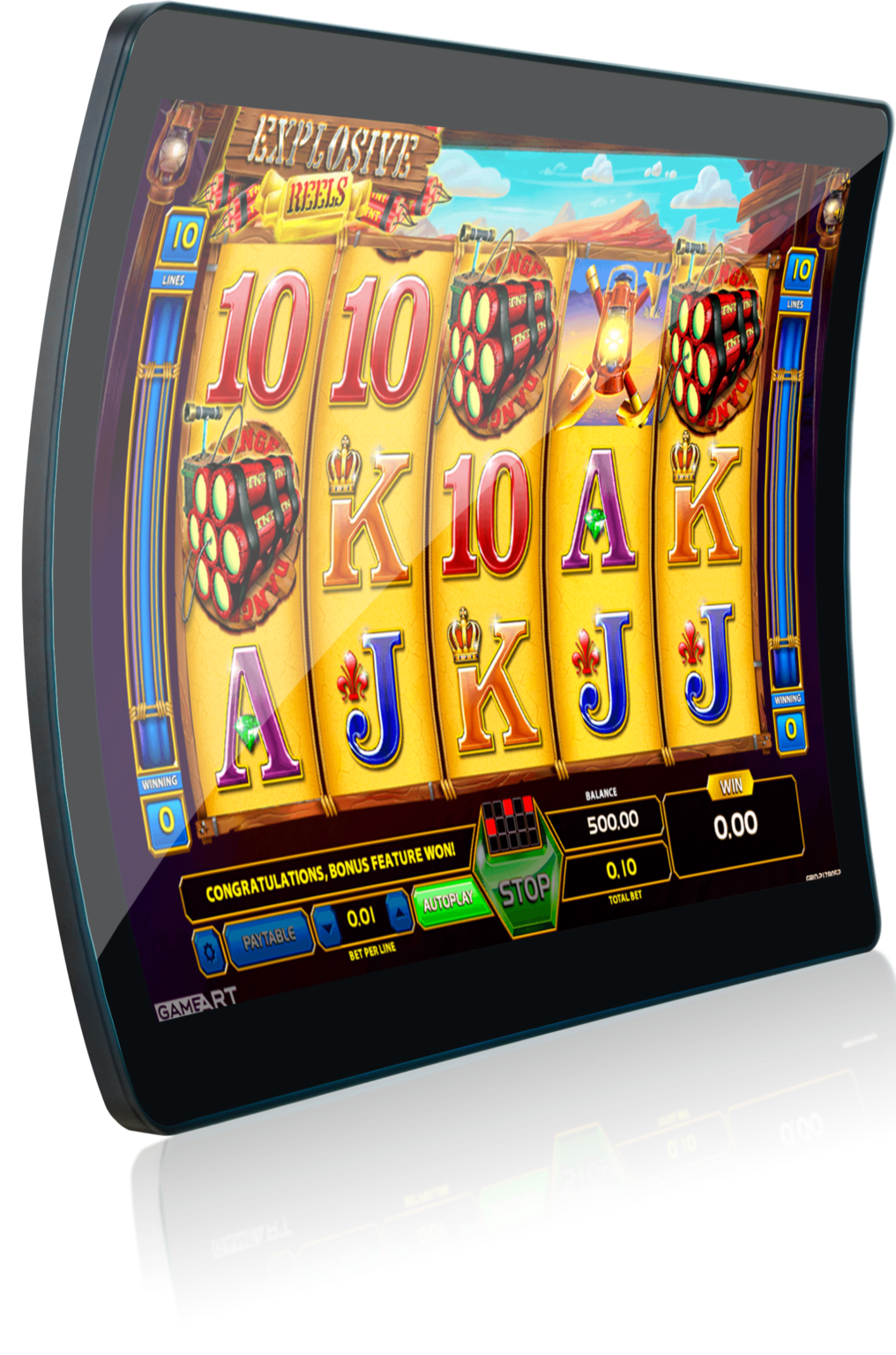 Curved Gaming and Casino Monitors from 32" and larger