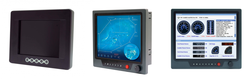 Marine IP65 waterproof monitors for military and marine products