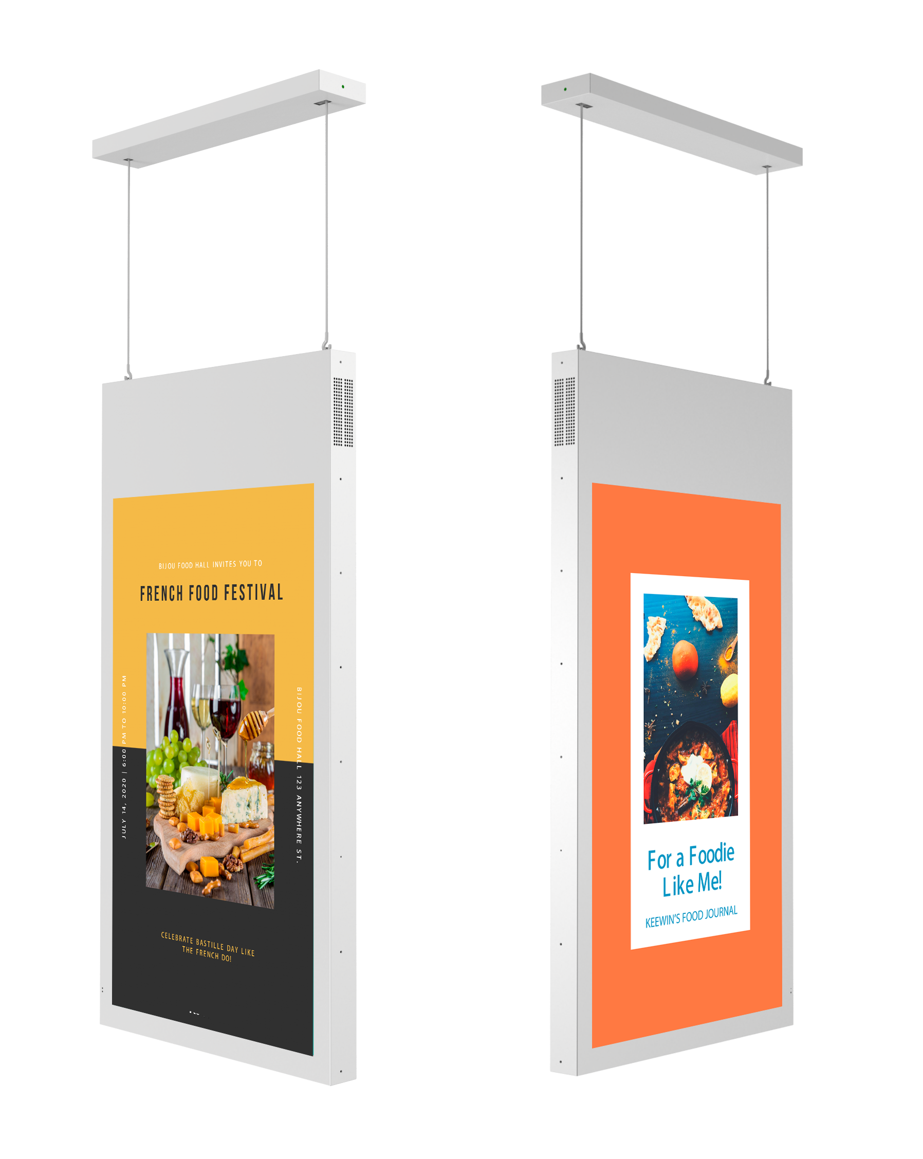 Dual Sided Window Displays for retail, museum and digital signage