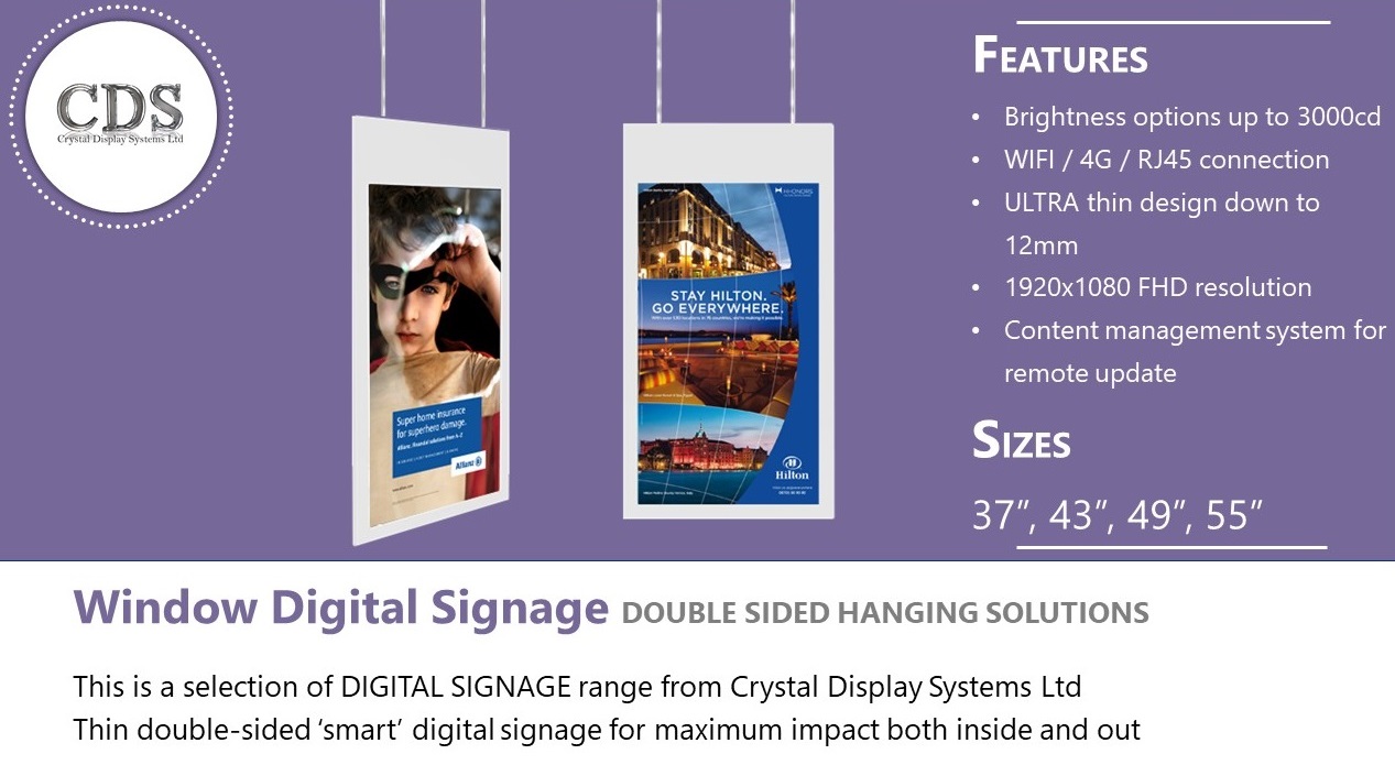 Dual Sided High Bright Window Displays – Incredible Price Drop