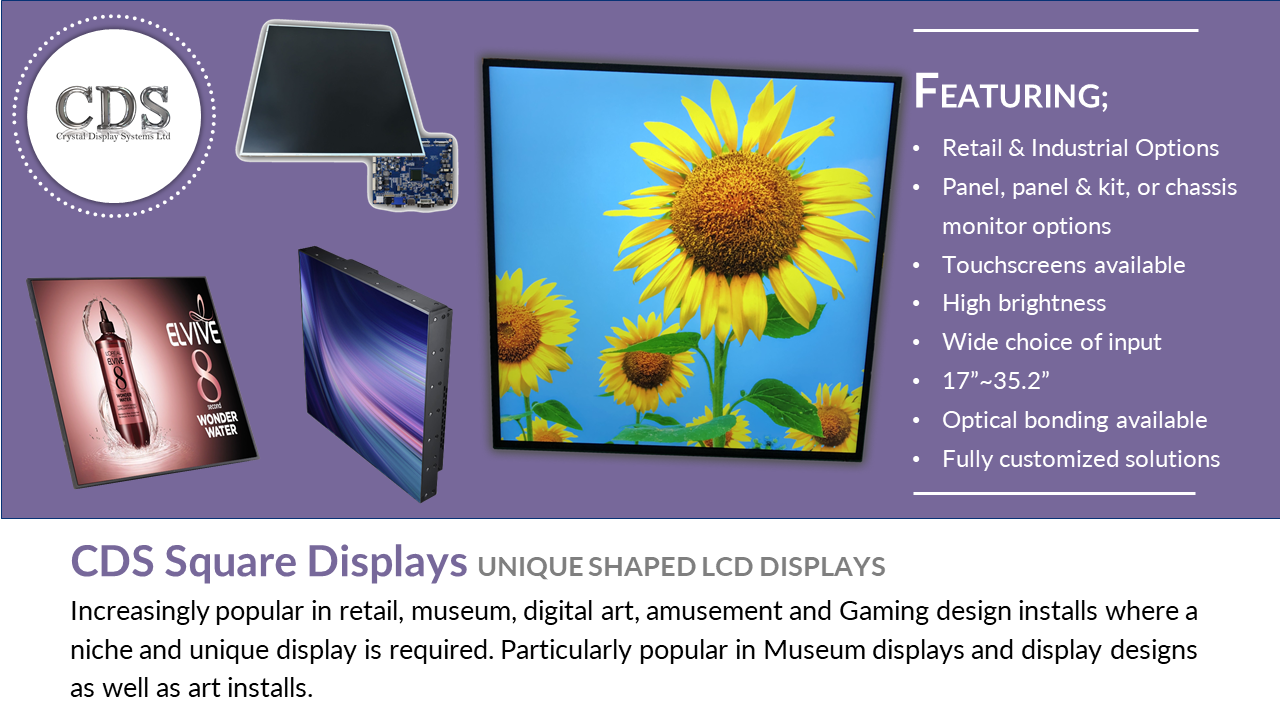 Circular and Square LCD Monitor Solutions from CDS