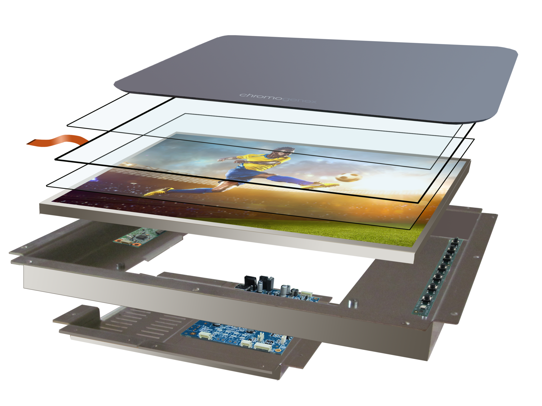 Optical bonded industrial displays from CiVUE